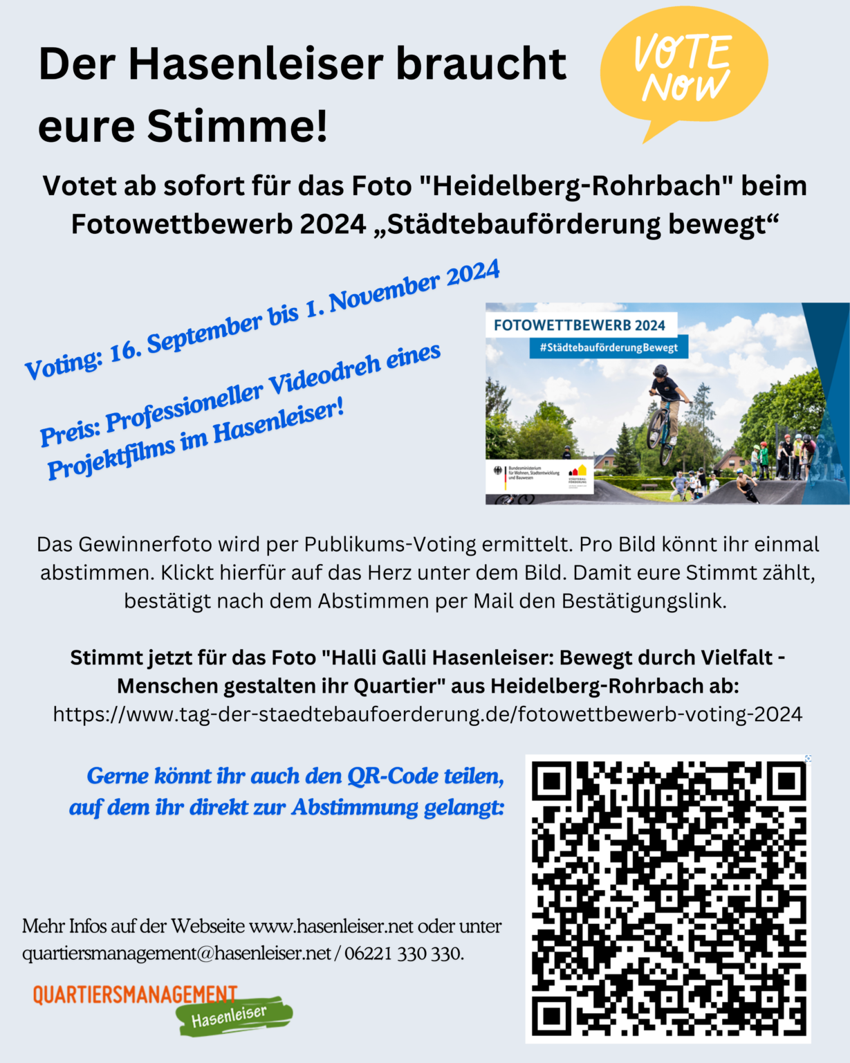 Der Hasenleiser braucht eure Stimme! Votet ab sofort für das Foto ...